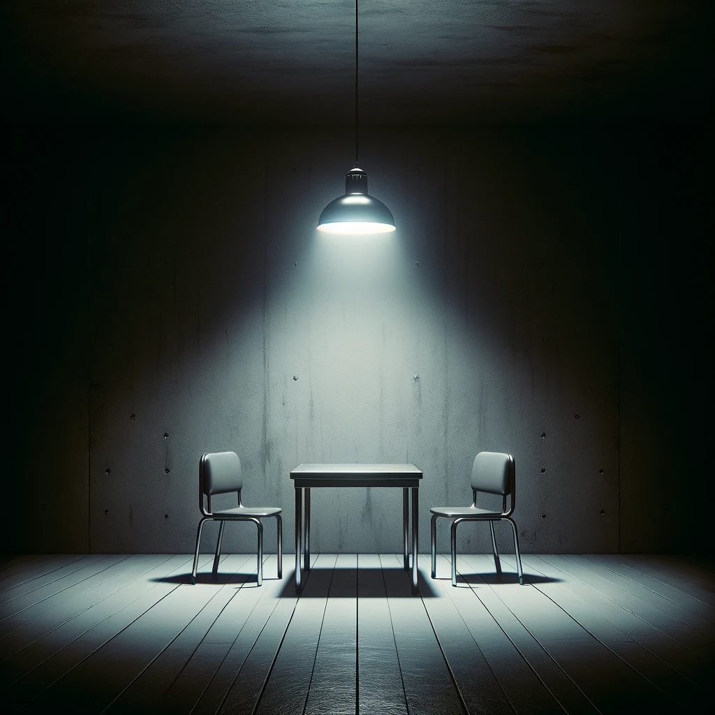 DALL·E 2023-12-21 15.13.22 - A classic image of a dimly lit ...